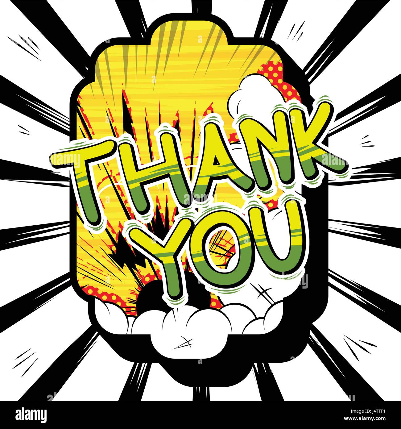 Thank You - Comic book style word on abstract background Stock Vector ...