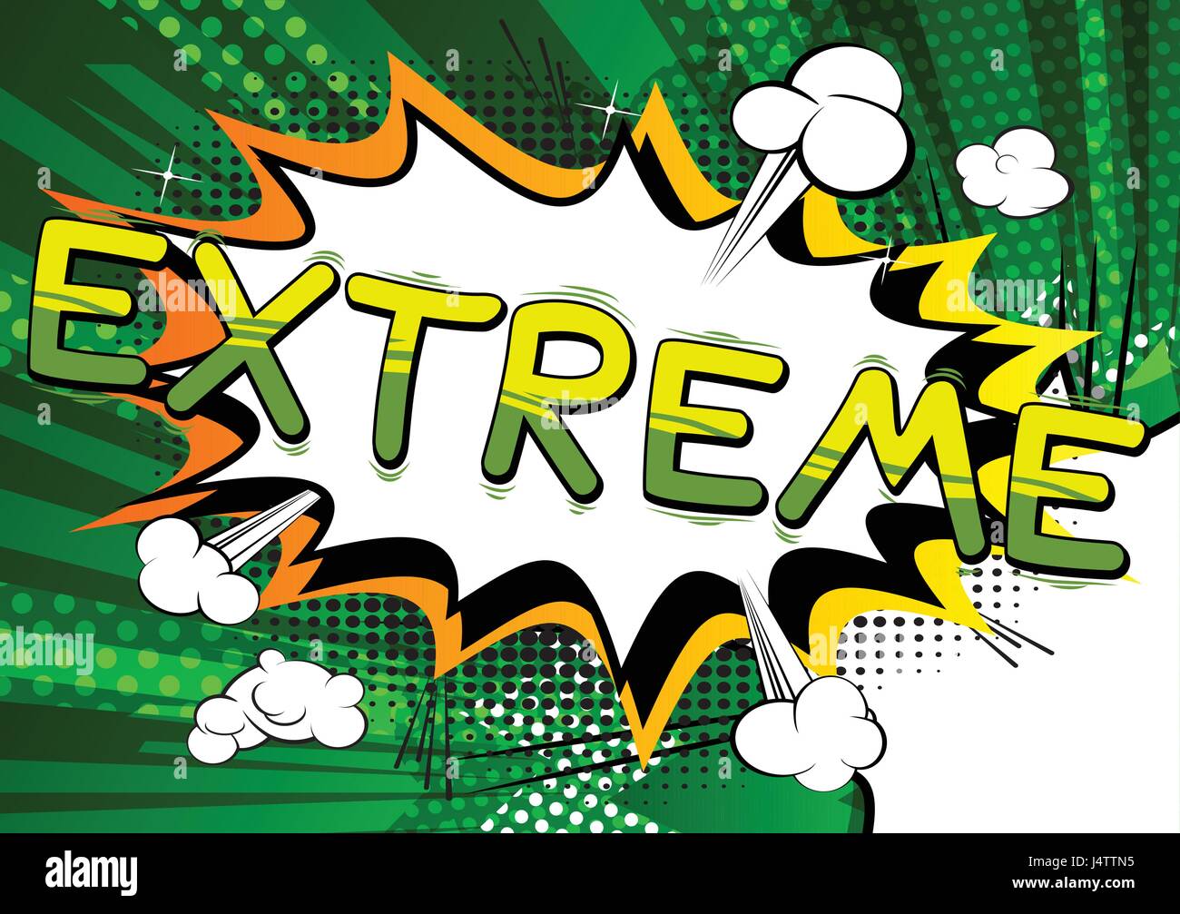 Extreme - Comic book style word on comic book abstract background Stock ...