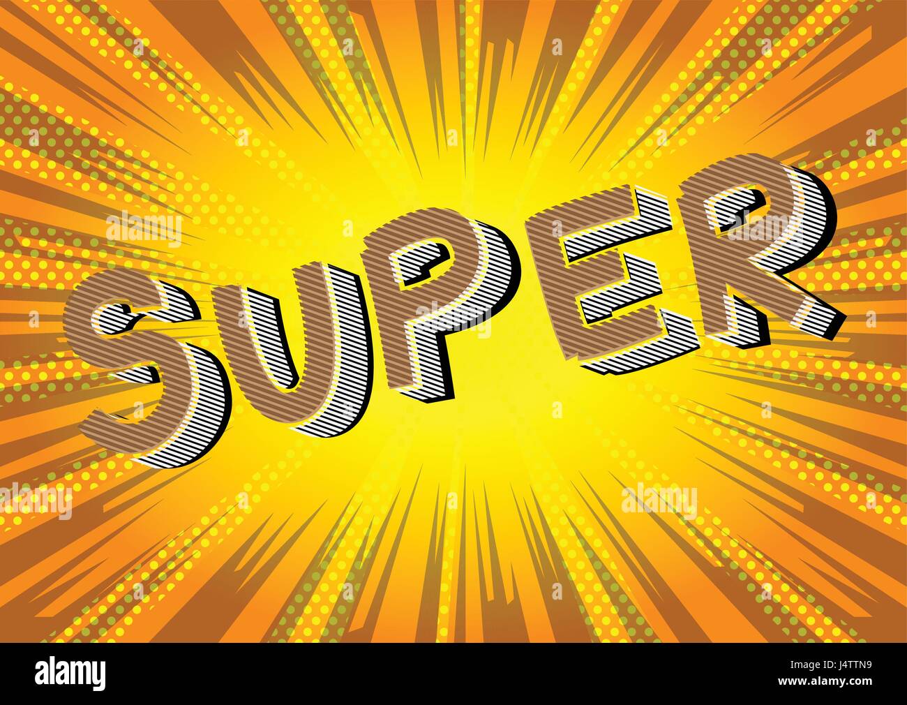 Super - Comic book style word on comic book abstract background Stock ...