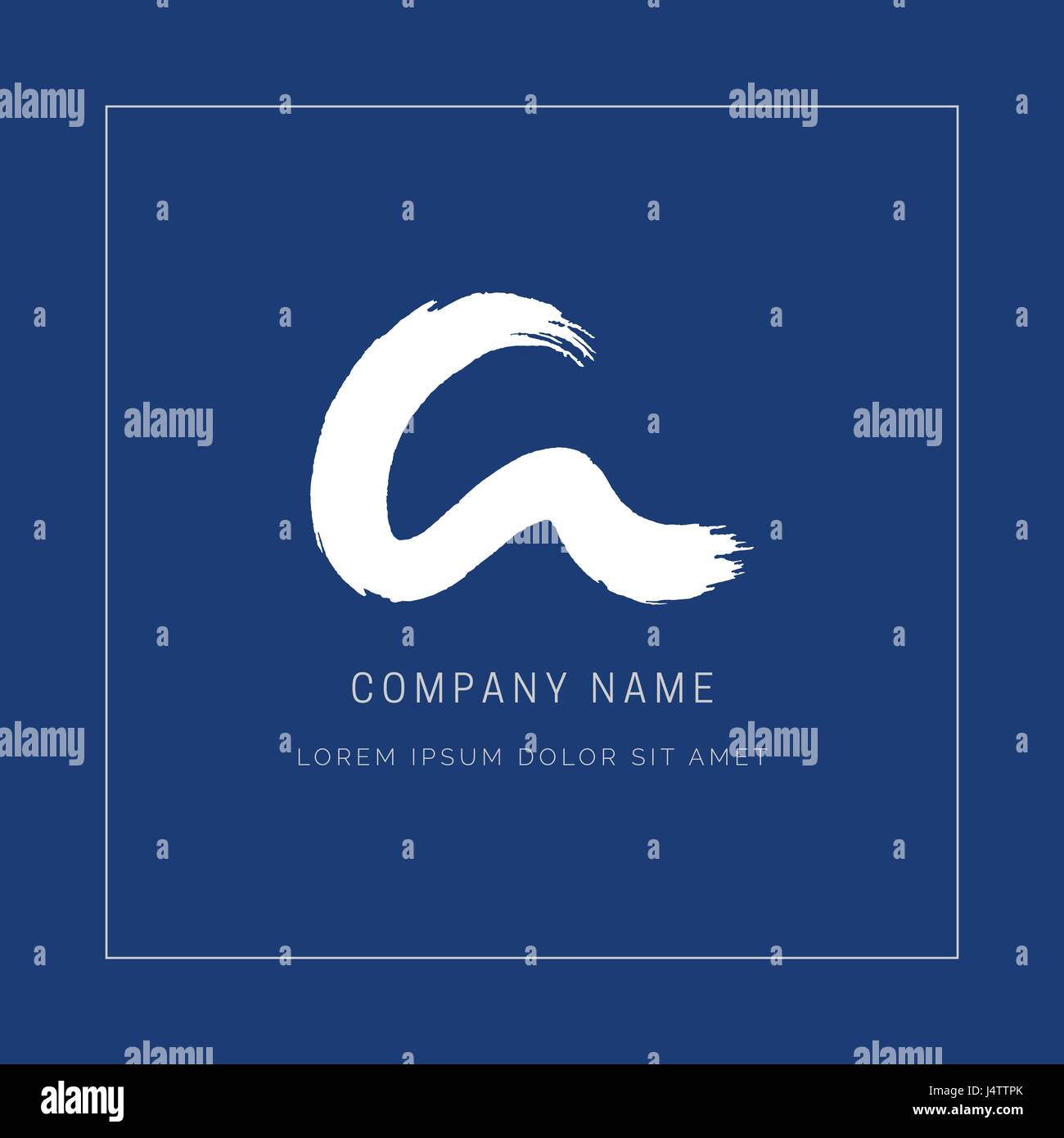 Letter A paint brush stroke vector design. Hand lettering logo Stock ...