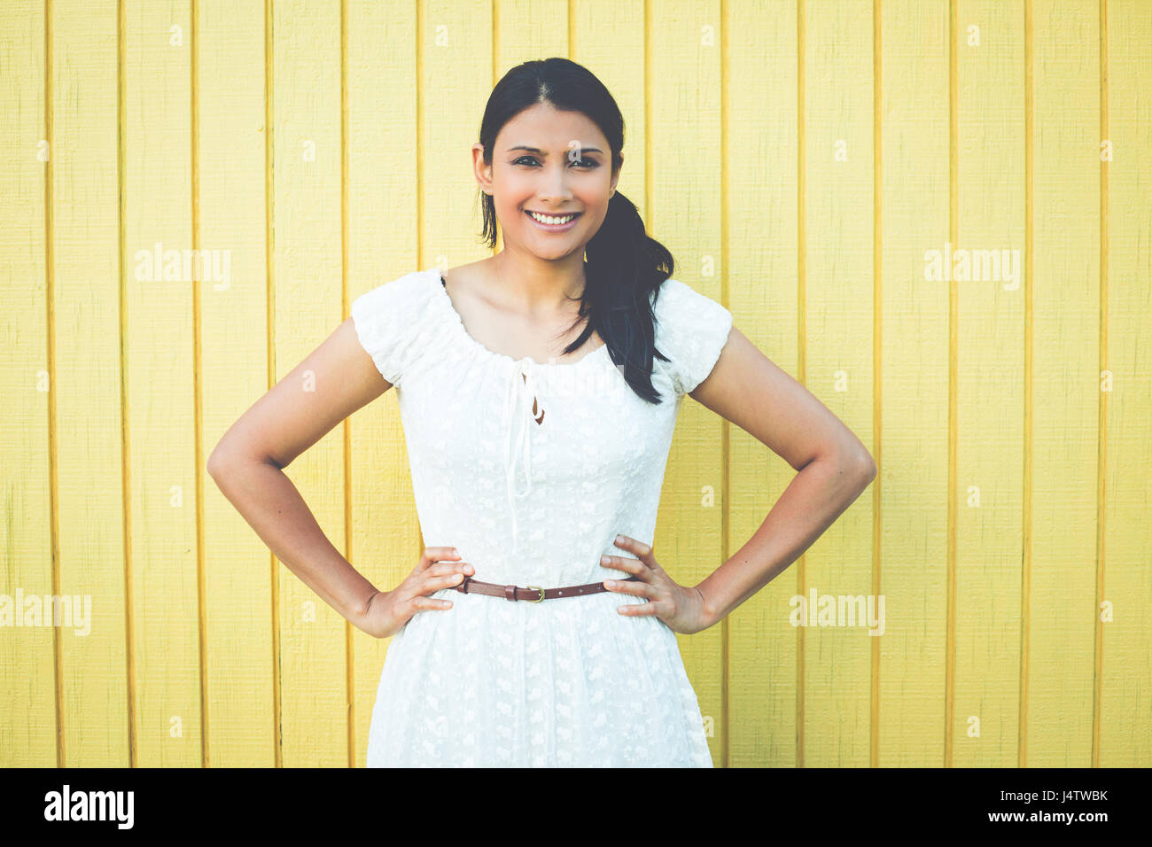 Closeup portrait, happy confident successful pretty young woman in ... Closeup portrait, happy confident successful pretty young woman in ...