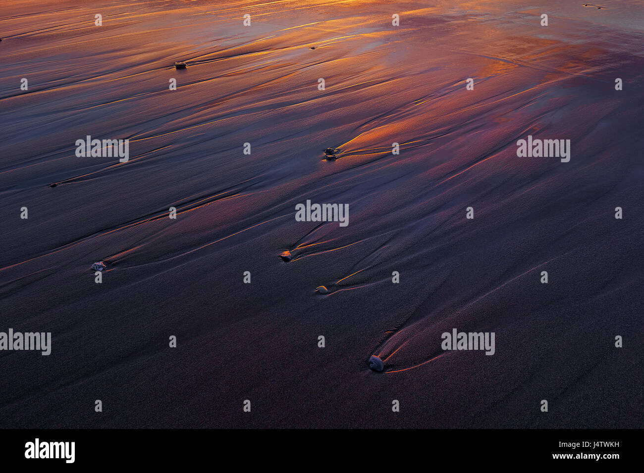 background of wet sand textures at the sunset Stock Photo - Alamy