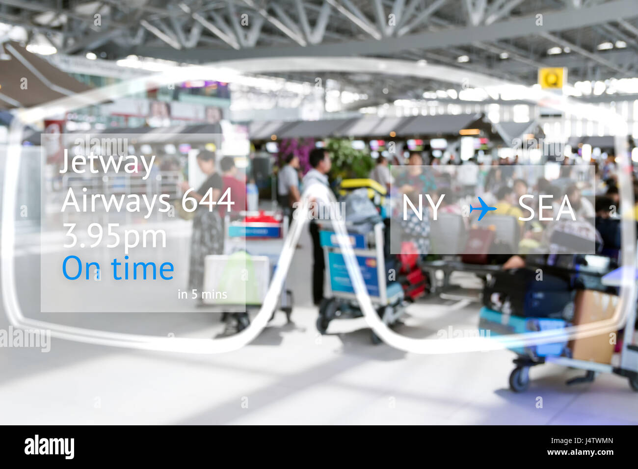 Augmented reality marketing and smart AR glasses concept. Customer ...