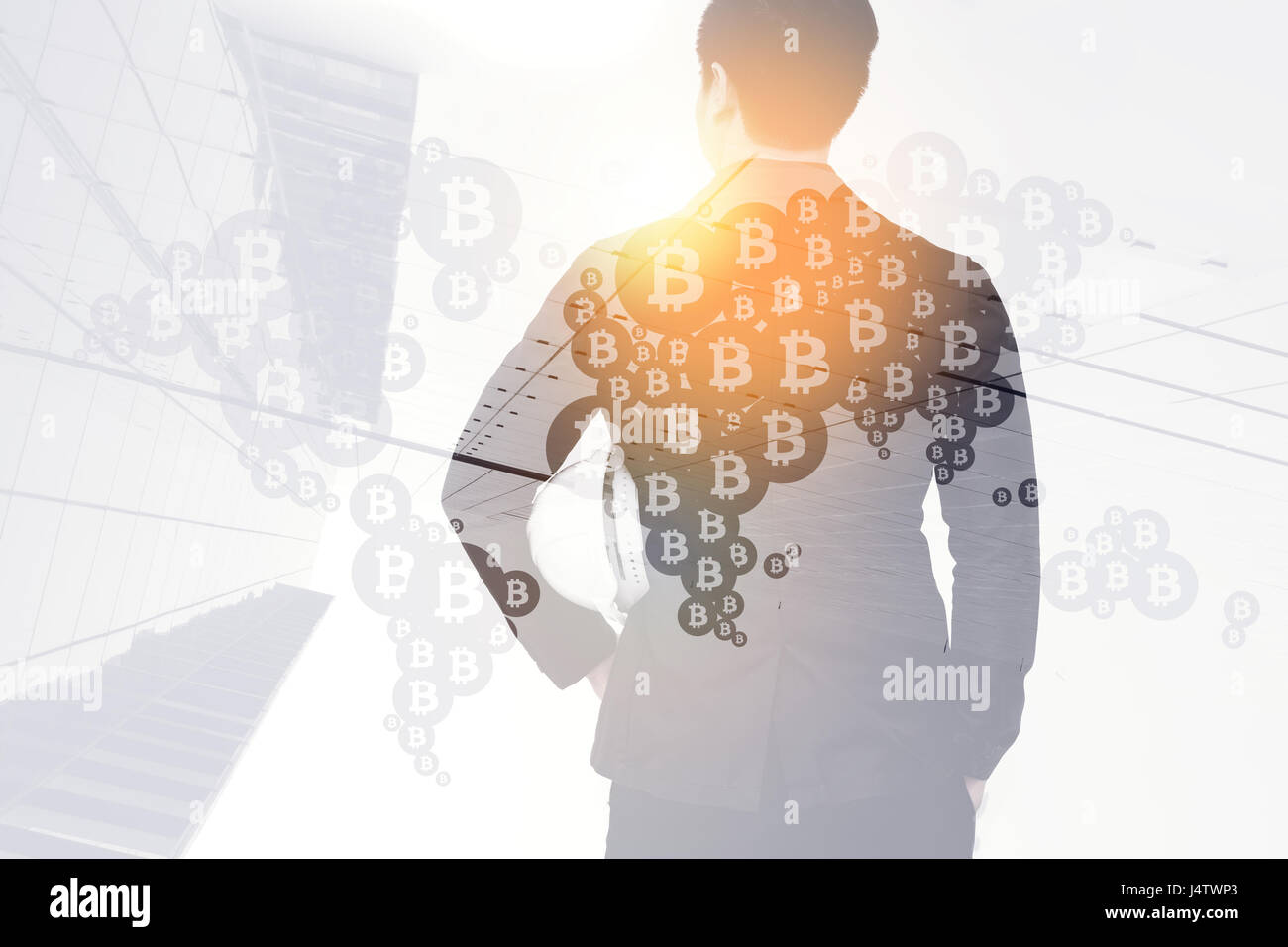 Cryptocurrency, blockchain and bitcoin concept.Distributed ledger ...