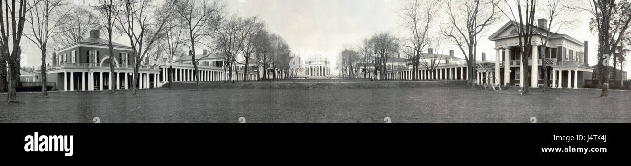 A cropped image of the University of Virginia Lawn, showcasing the ...