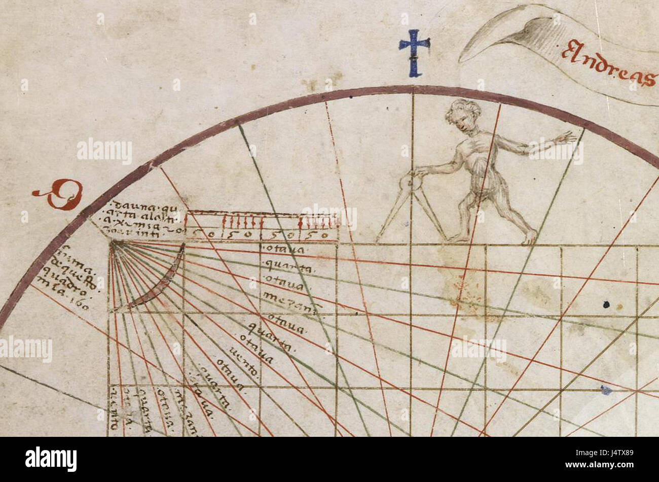 This 1436 artwork by Bianco features detailed depictions of a tondo ...
