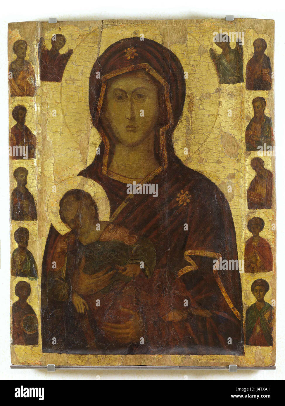 This 14th-century icon from Constantinople depicts the Virgin Mary ...