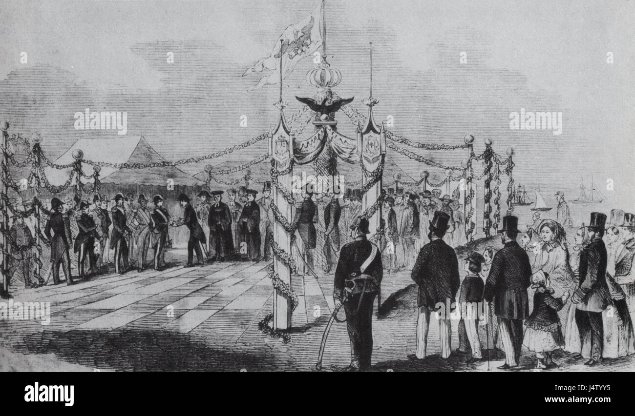 This 1854 event in Wilhelmshaven, Germany, marks the formal handover of ...