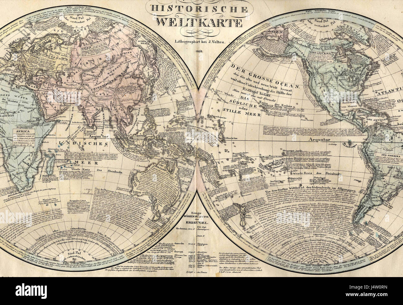 Map world 19th century hi-res stock photography and images - Alamy
