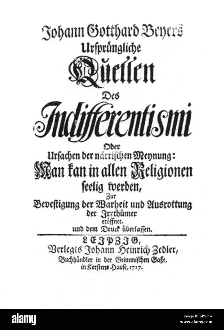 'Zedler Quellen des Indifferentismi' is a German text that may explore ...