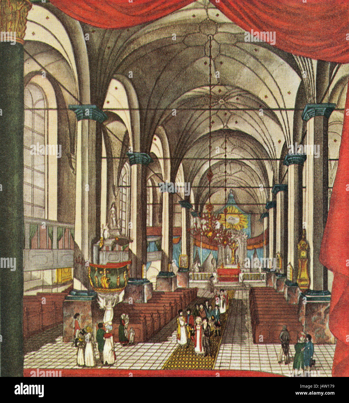 This is a drawing of the Trinitatis Kirke, also known as the Church of ...