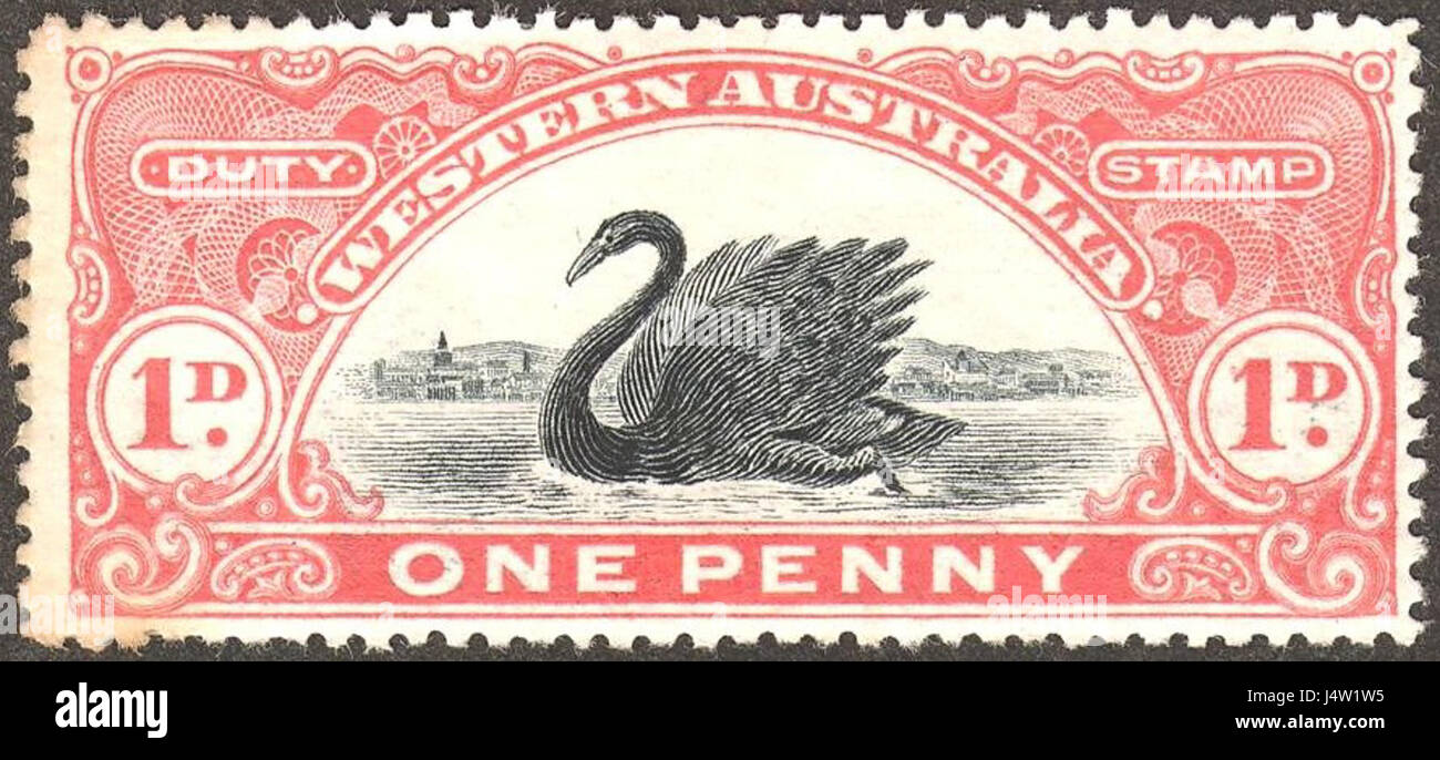 The Western Australia 1 penny revenue stamp is a postal stamp used for ...