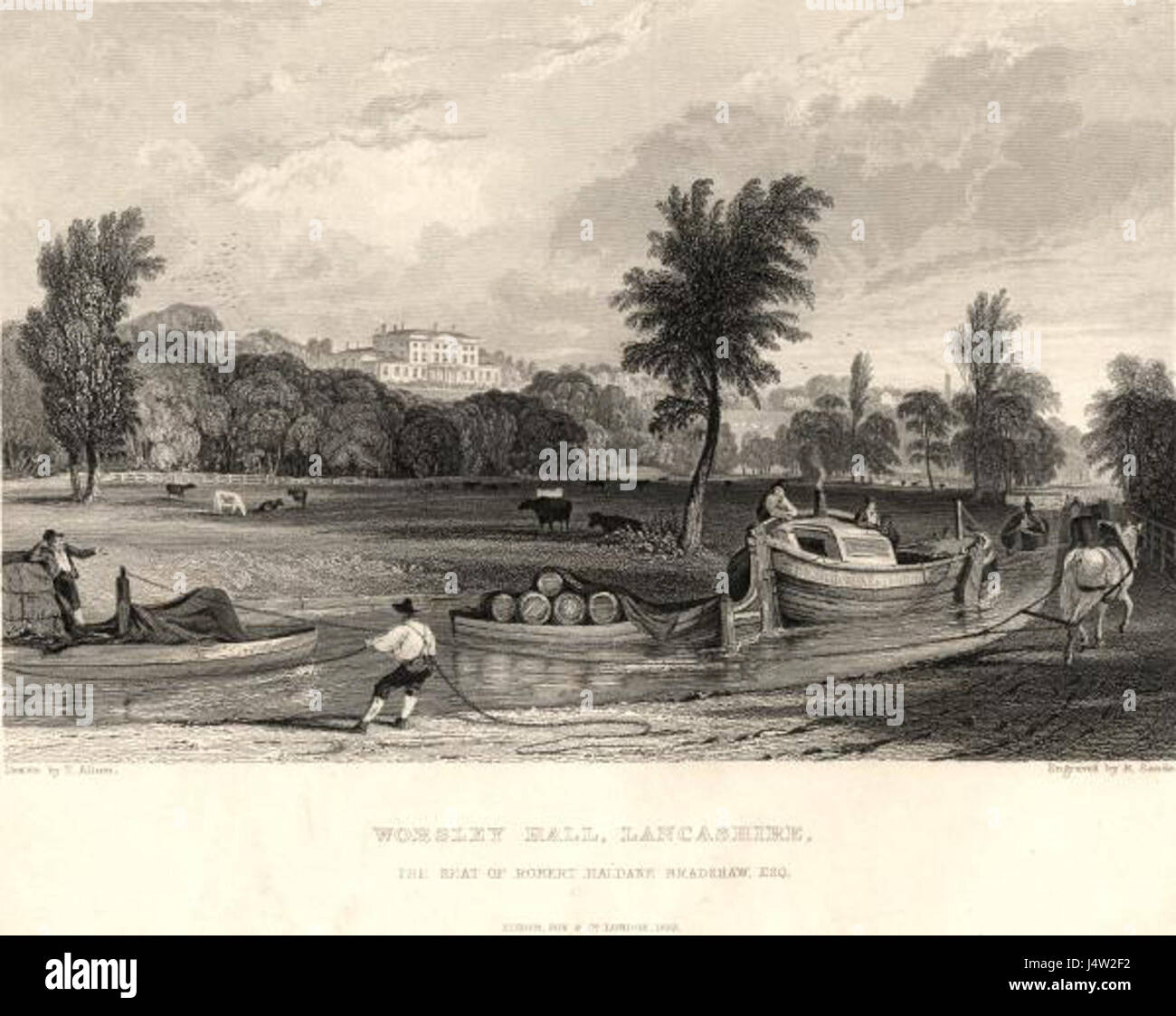 Worsley Hall, located in Lancashire, England, is a historical mansion ...