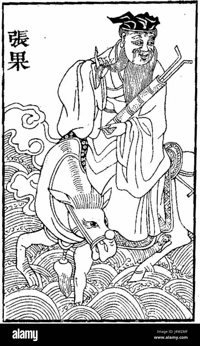 Zhang Guo Lao, one of the Eight Immortals in Chinese folklore, is ...