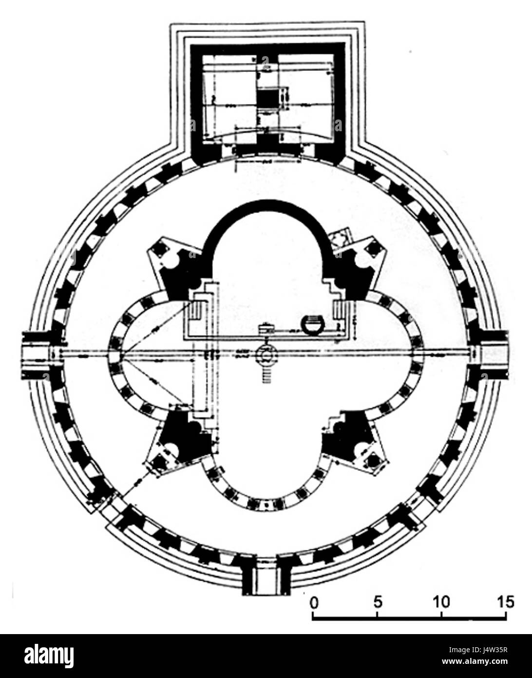 The Zvartnots Cathedral, constructed between 641 and 661 AD near ...