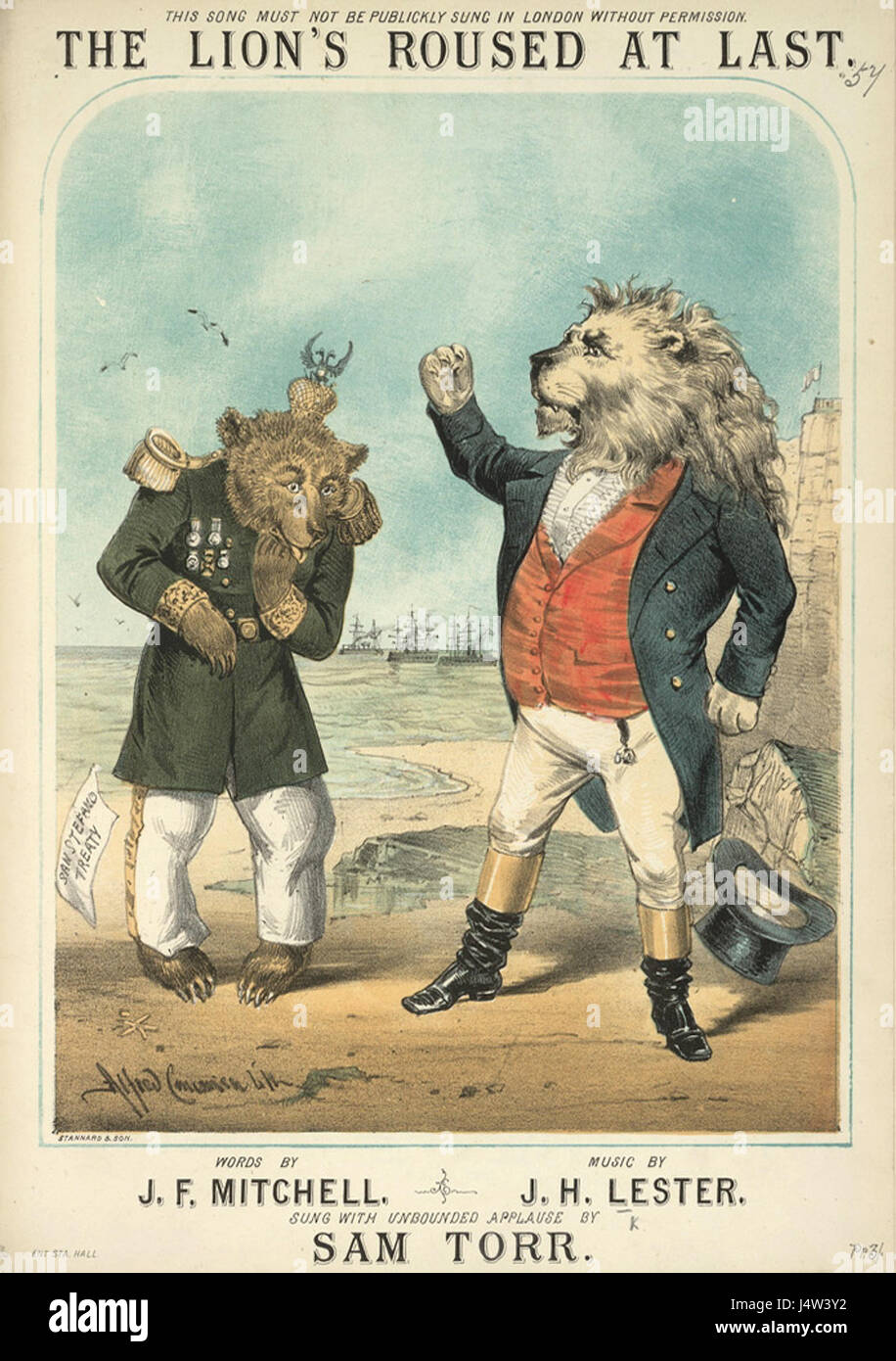 'The Lions Roused At Last' depicts a significant moment, likely ...