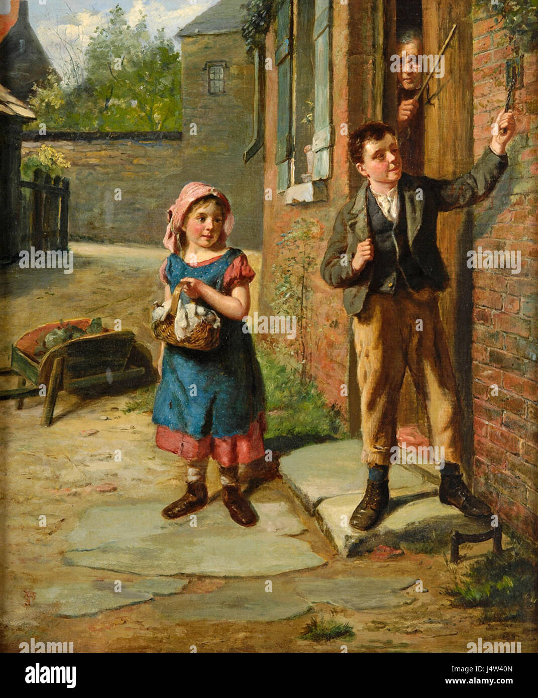 This 19th-century painting, titled 'The Stolen Ring,' portrays a ...