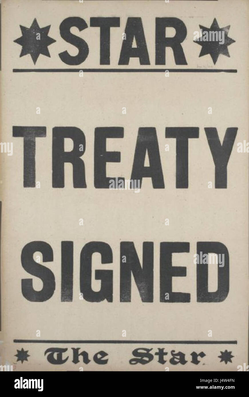 The Star placard commemorates the signing of the Versailles Treaty ...