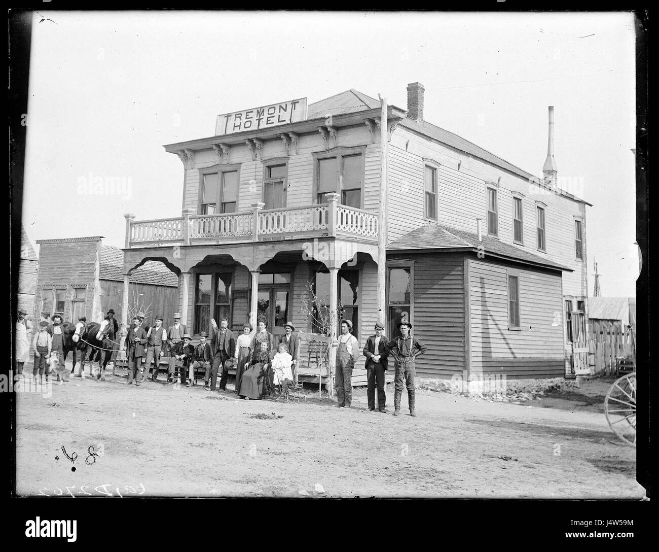 The Tremont Hotel in Springview, photographed around 1900, illustrates ...