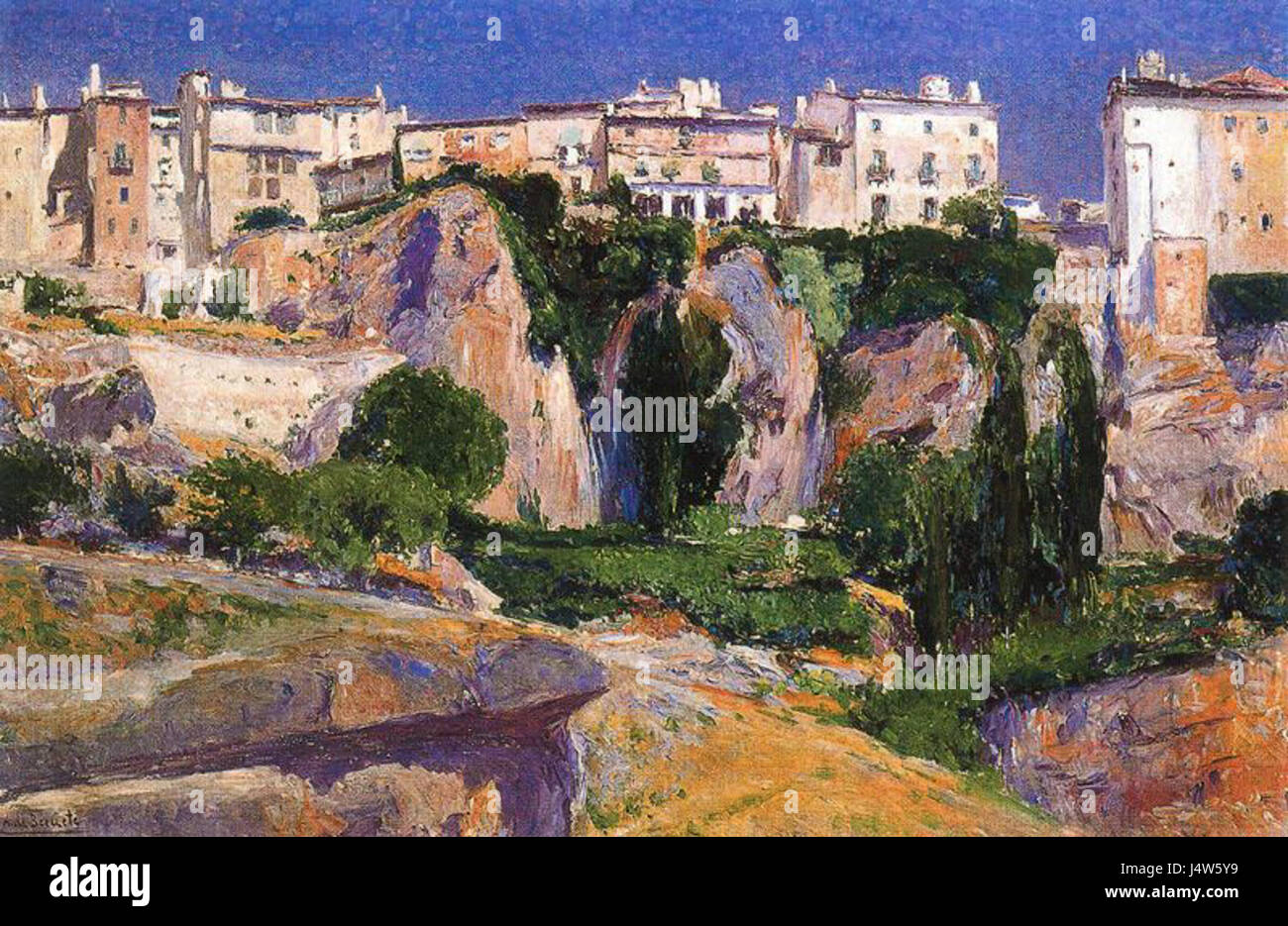 A panoramic view of Cuenca, a city known for its historical ...