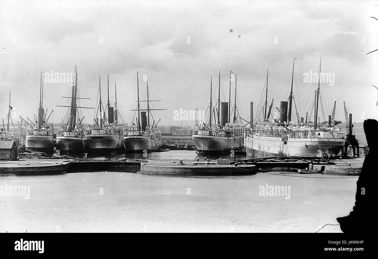 Union Castle liners in the East India Docks Stock Photo - Alamy