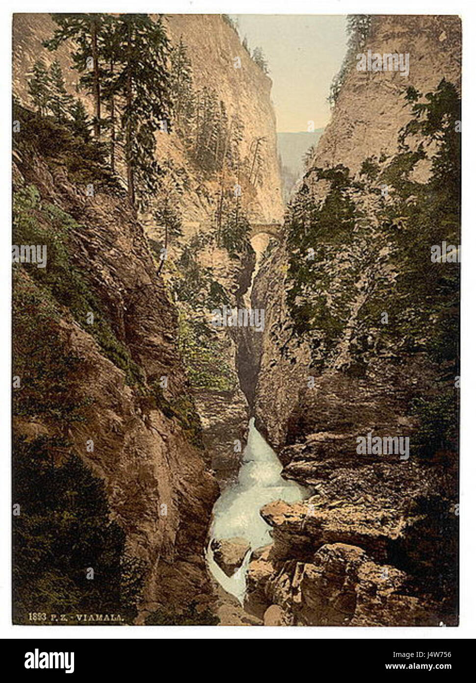 Viamala Gorge in the Hinterrhein Valley, a natural landmark in the ...