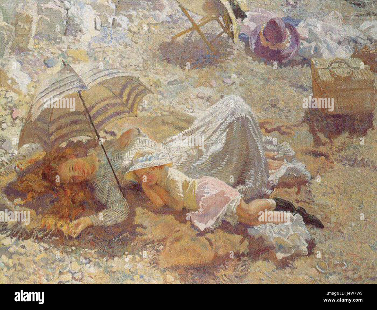 William Orpen Midday on the Beach Stock Photo - Alamy
