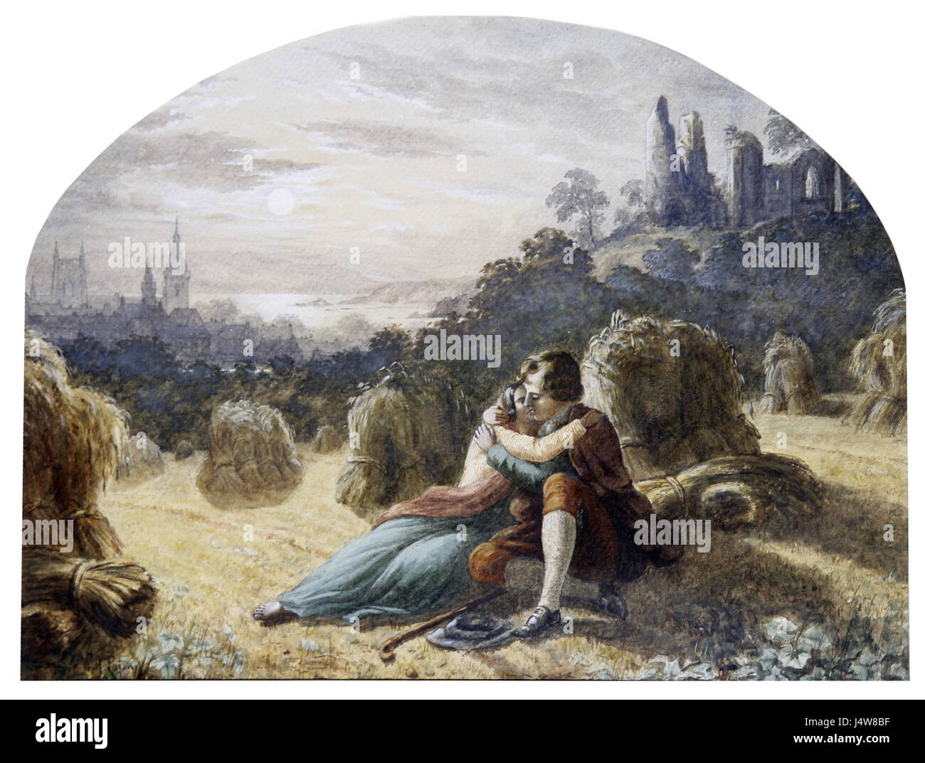 Waller Hugh Patonâ€™s painting â€˜Lovers in a Cornfieldâ€™ captures an ...