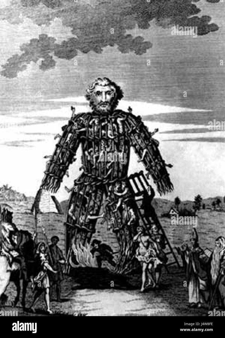 Human sacrifice ancient illustration Black and White Stock Photos ...