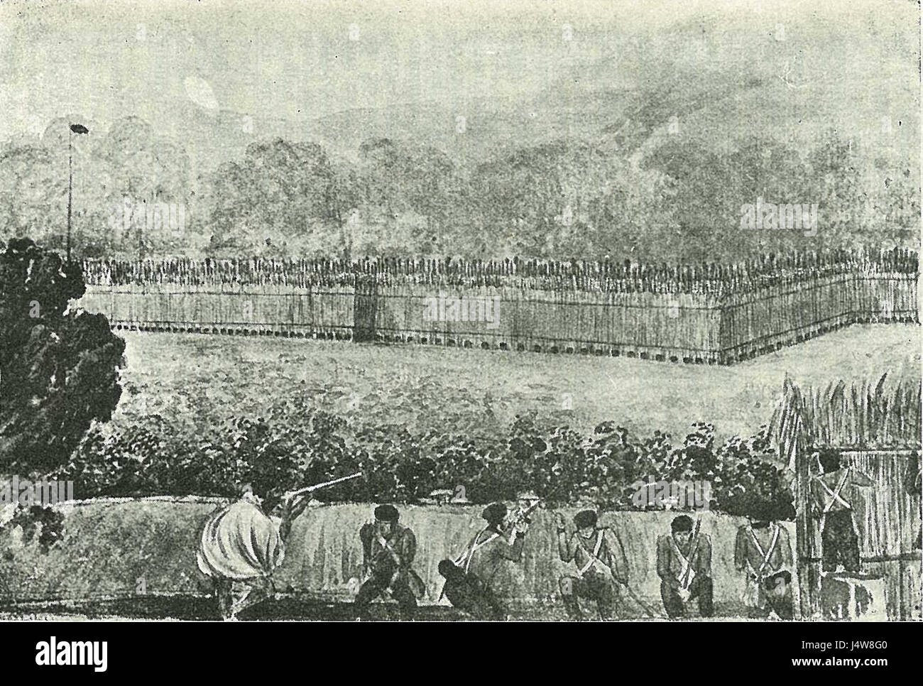 Stockade illustration hi-res stock photography and images - Alamy