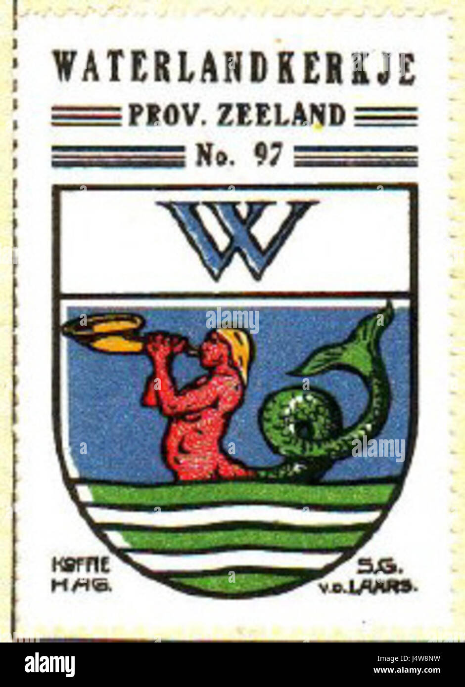 The Wapen Waterlandkerkje is a historical emblem representing the ...