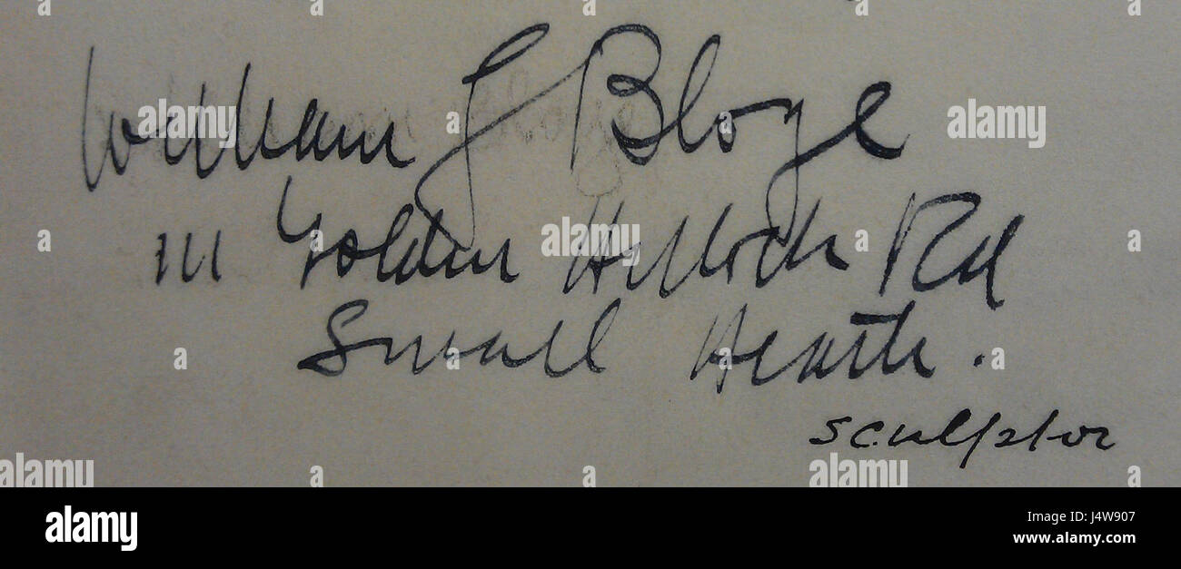 William Bloye autograph Stock Photo - Alamy