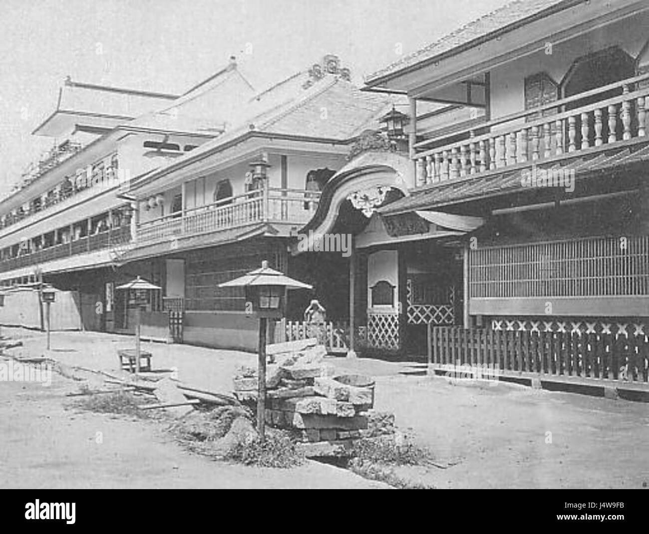 Yoshiwara, the famous red-light district in Edo (Tokyo), Japan, is ...