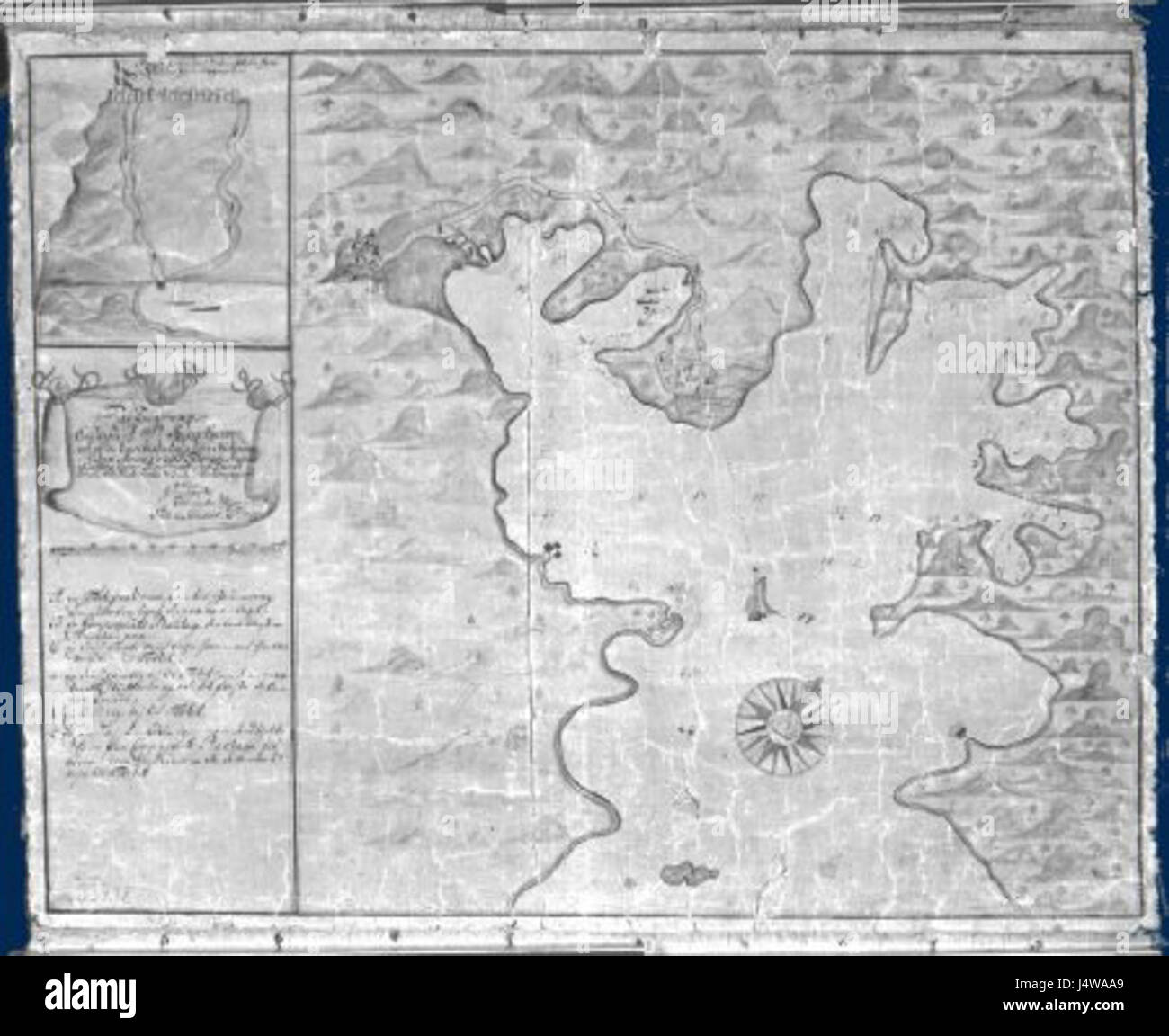 USVI St. John Coral Bay Map from 1720 Stock Photo - Alamy