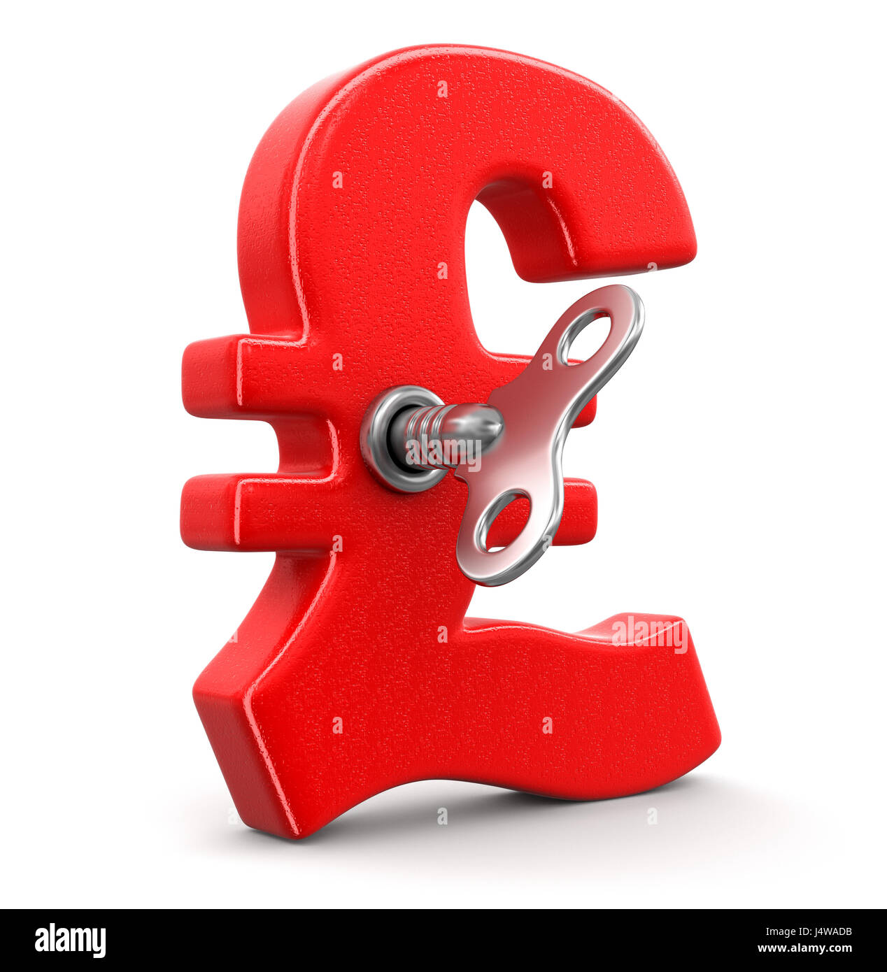 Pound Sign with winding key. Image with clipping path Stock Photo - Alamy