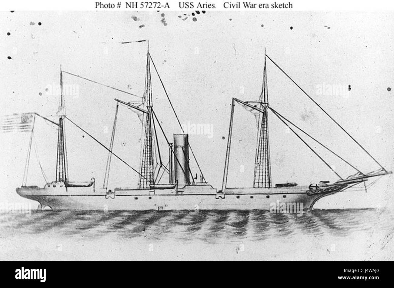 Uss aries ak 51 sketch Stock Photo - Alamy