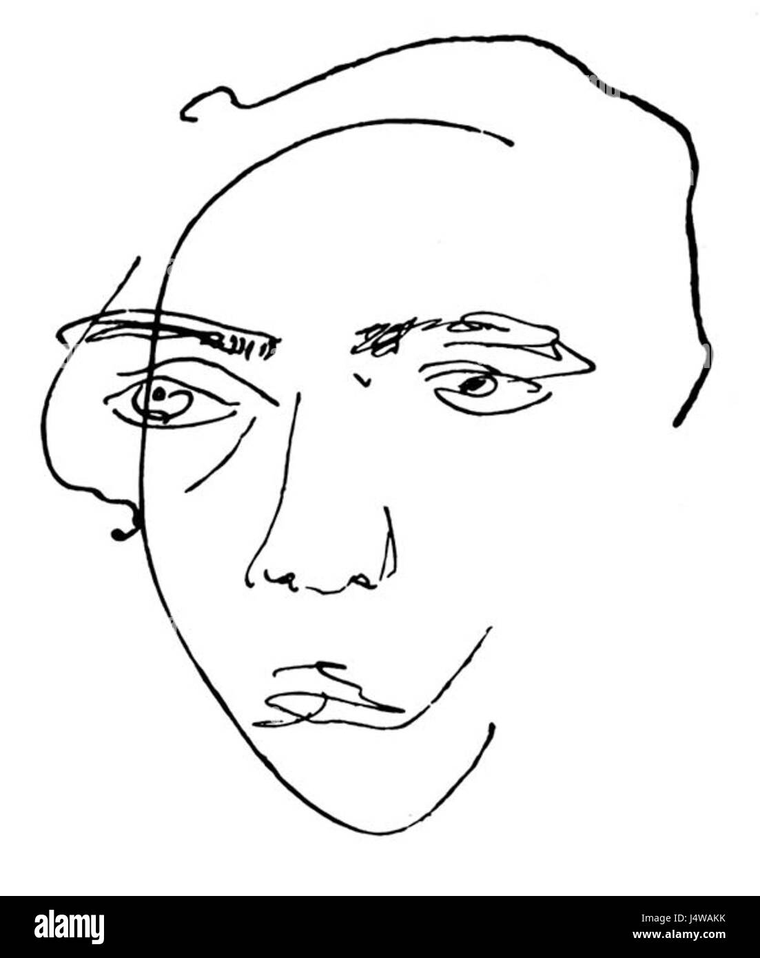 Velemir Khlebnikov self portrait Stock Photo - Alamy