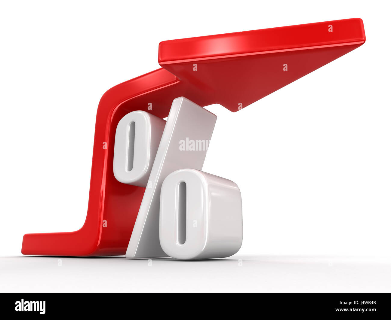 Percent Symbol with arrow up. Image with clipping path Stock Photo - Alamy