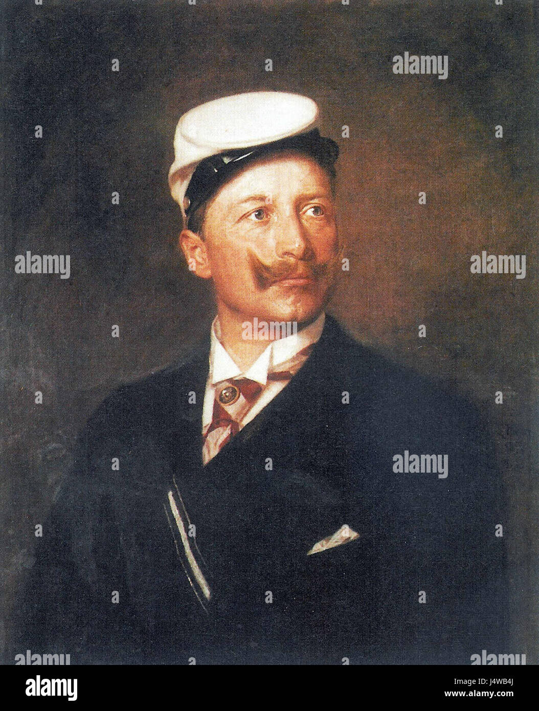 This image depicts Wilhelm II, the last German Emperor, in the colors ...