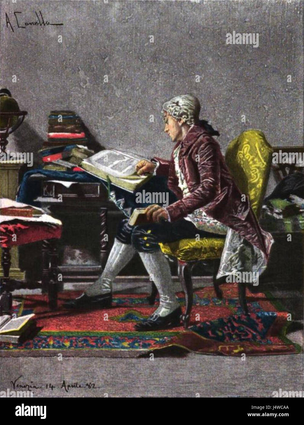 A depiction of 'The Reader', illustrating a person engaged in reading ...