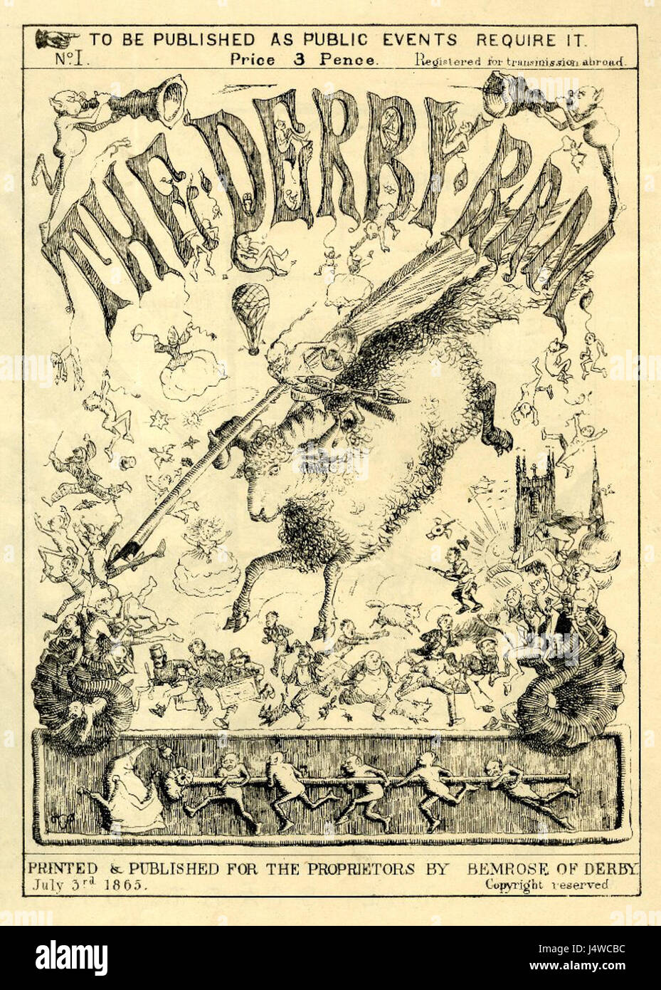 This is the cover of a 1865 edition featuring the Derby Ram, a popular ...