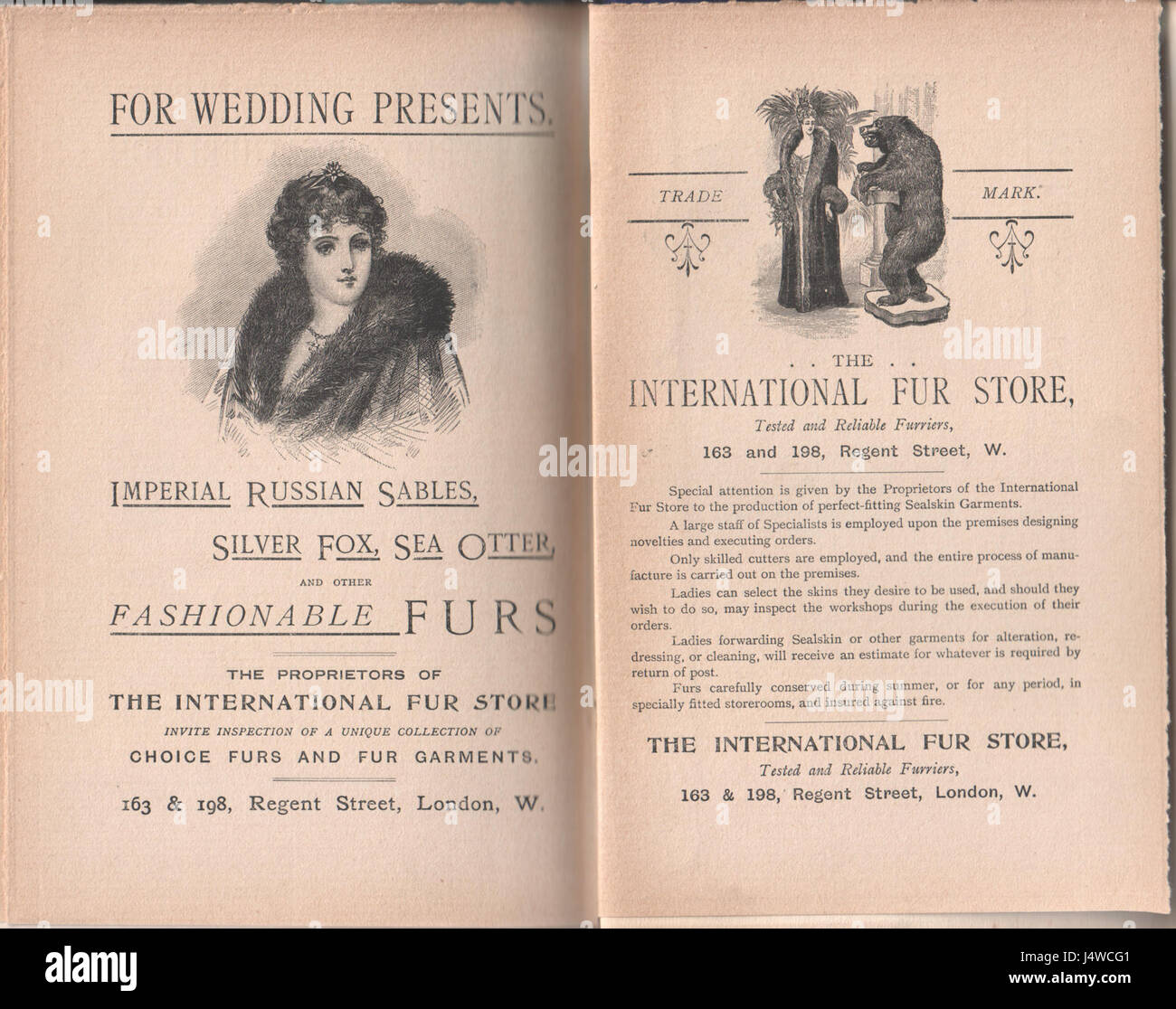 The 1895 advertisement for The International Fur Store in London ...