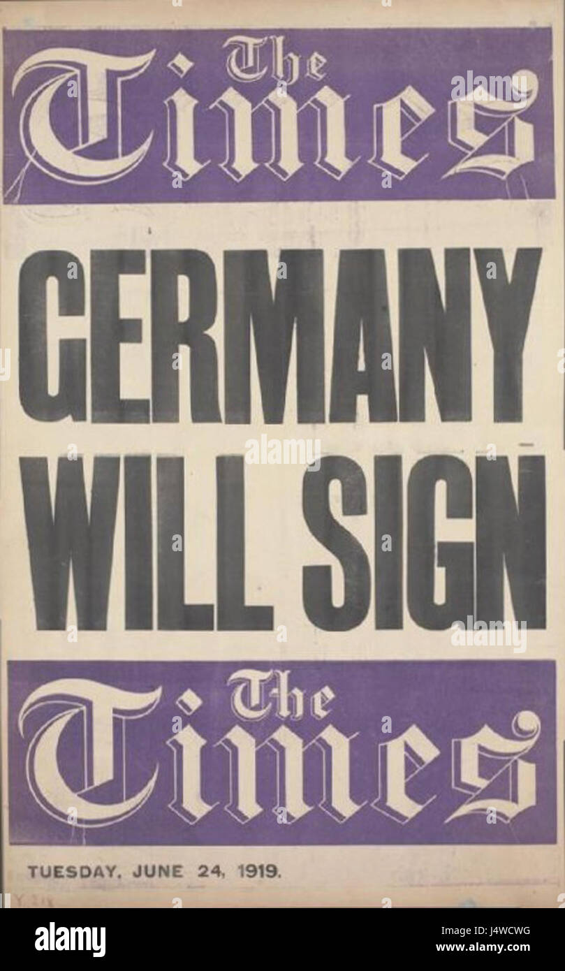 Treaty of versailles map hi-res stock photography and images - Alamy
