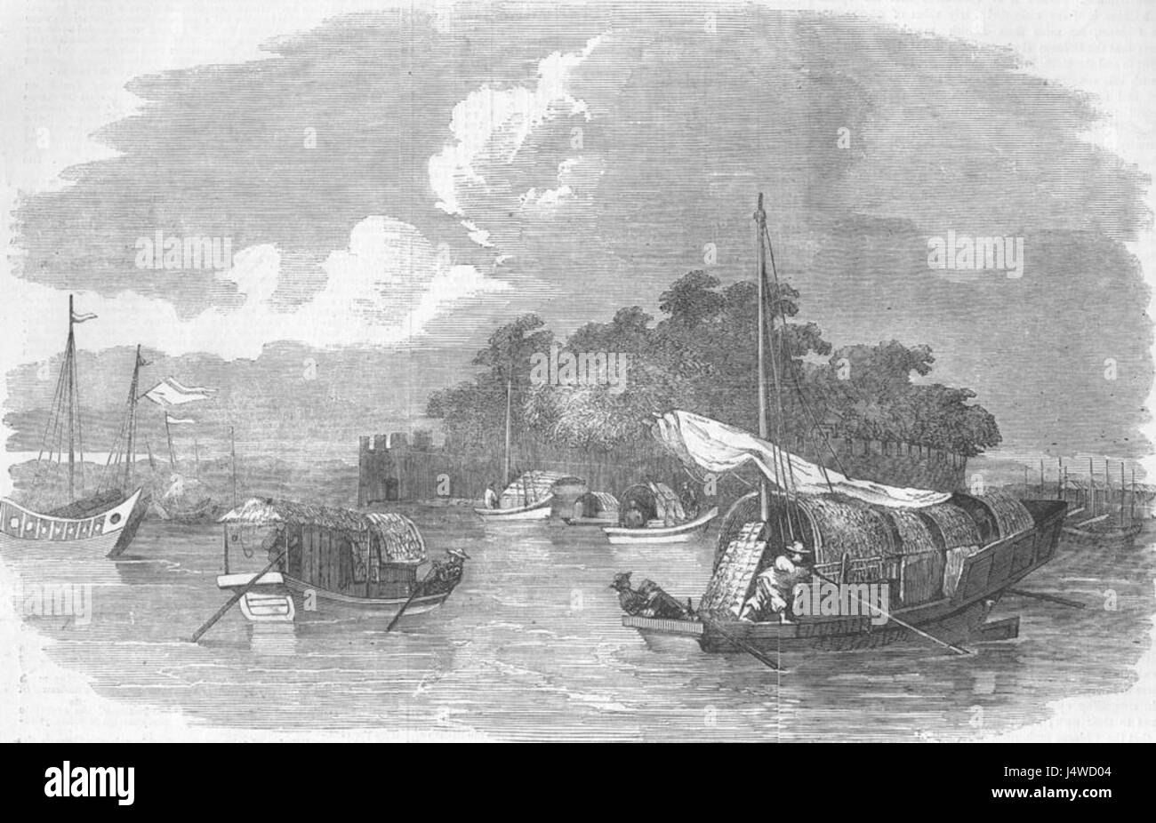 The Dutch Folly Fort, located along the Canton River in China, was an ...