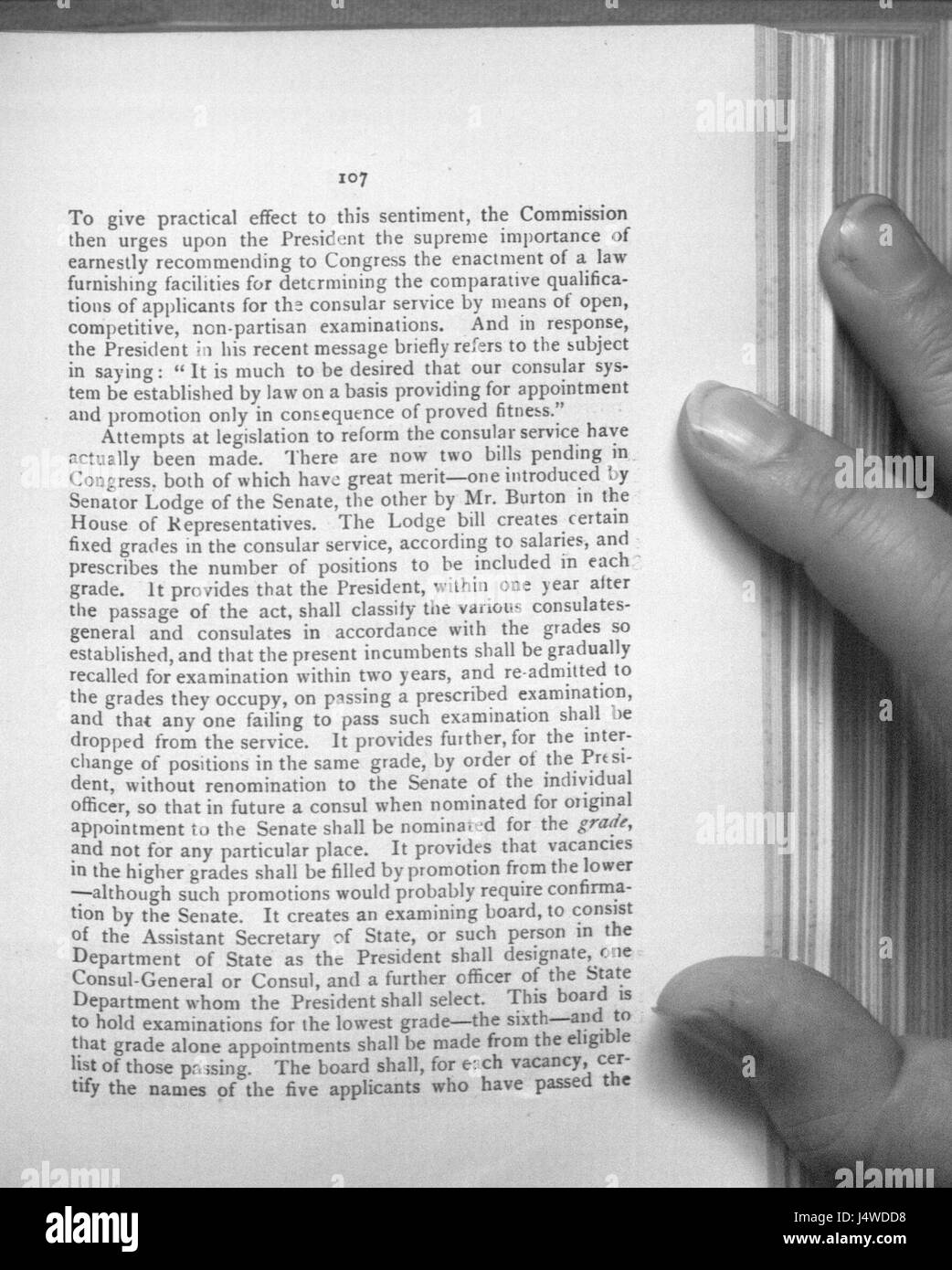 The Reform of the Consular Service, as detailed on page 107, discusses ...