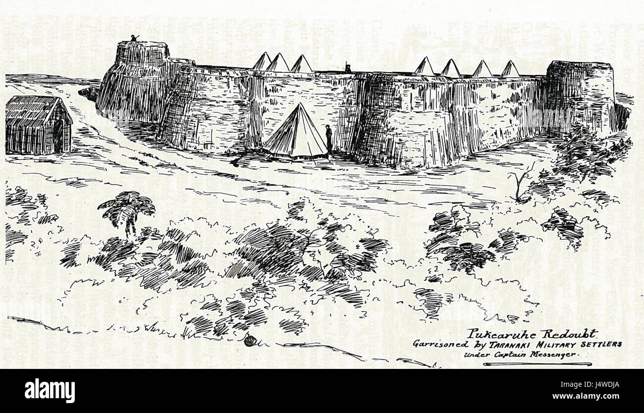 The original redoubt at Pukearuhe is a historical military ...