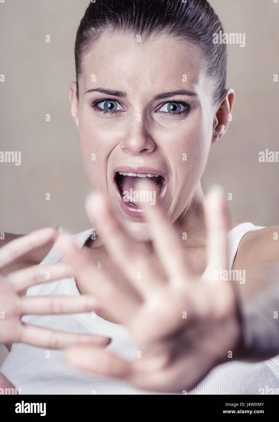 Beautiful woman victim of domestic violence and abuse Stock Photo - Alamy
