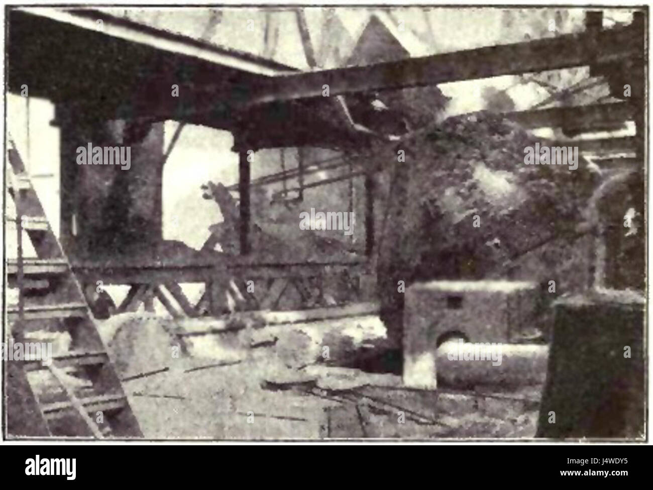 This image depicts a Thomas converter, a piece of equipment used in ...