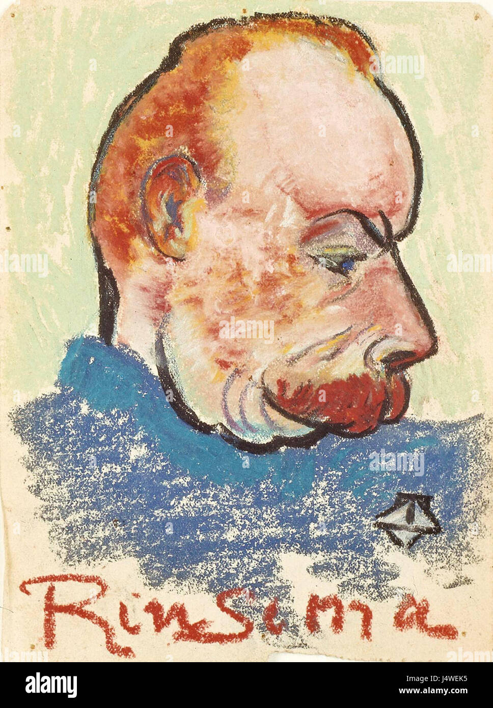 The portrait of Evert Rinsema by Theo van Doesburg captures the ...