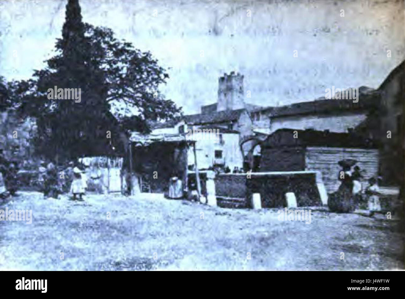 This image shows Villena in 1908, a town in Spain, offering a glimpse ...